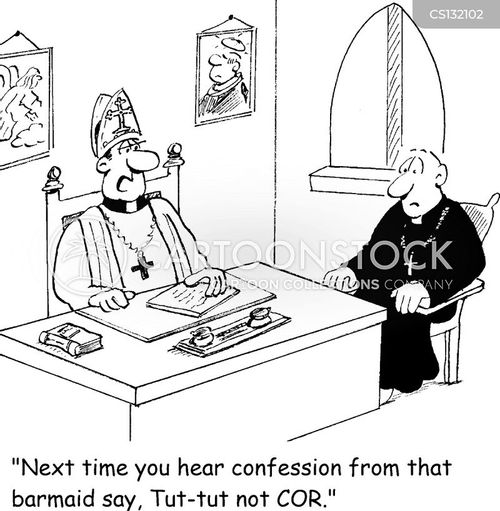 Confession Time Cartoons and Comics - funny pictures from CartoonStock