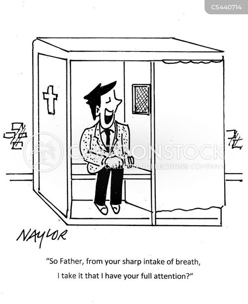 Confessional Booth Cartoons and Comics - funny pictures from CartoonStock