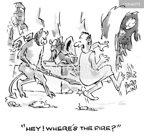 Fires Of Hell Cartoons and Comics - funny pictures from CartoonStock