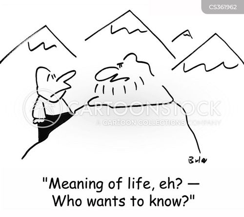 Life's Meaning Cartoons and Comics - funny pictures from CartoonStock