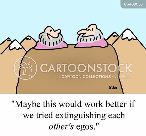 Clash Of Egos Cartoons and Comics - funny pictures from CartoonStock