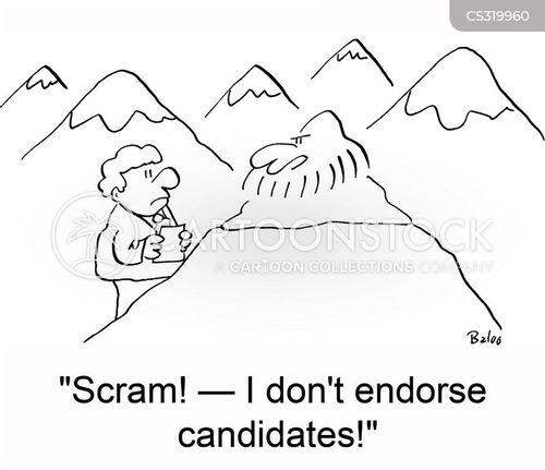 Endorsed Candidates Cartoons and Comics - funny pictures from CartoonStock