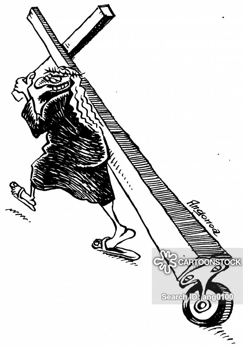 Crucify Cartoons and Comics - funny pictures from CartoonStock