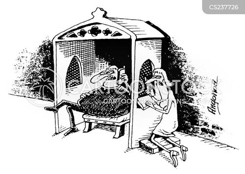 Confession Box Cartoons and Comics - funny pictures from CartoonStock