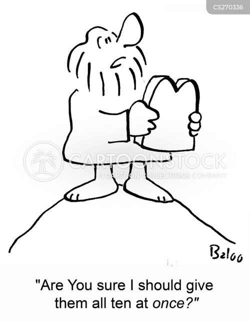 20 Commandments Cartoons and Comics - funny pictures from CartoonStock