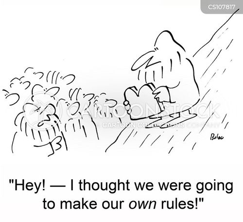 Own Rules Cartoons and Comics - funny pictures from CartoonStock