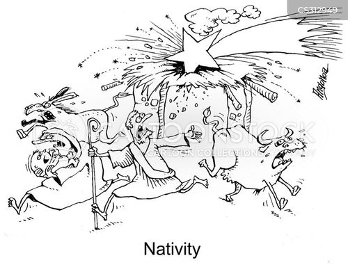 The First Christmas Cartoons and Comics - funny pictures from CartoonStock