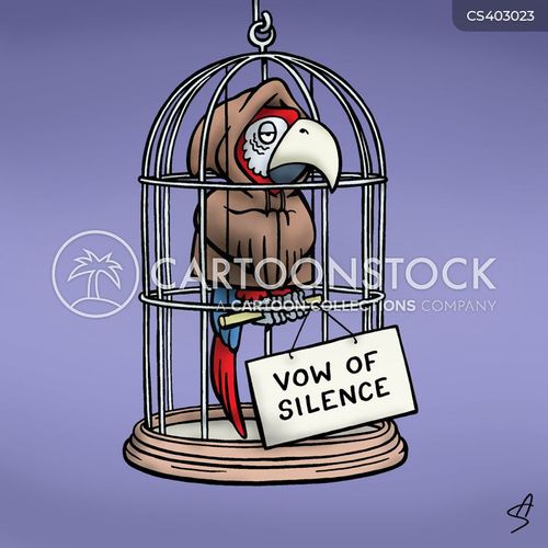 Oath Of Silence Cartoons and Comics - funny pictures from CartoonStock