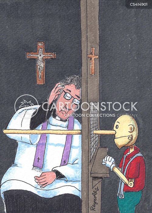 Confessional Booth Cartoons and Comics - funny pictures from CartoonStock