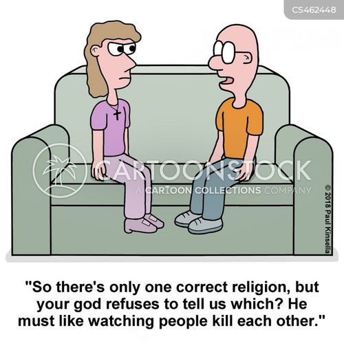 Religious Conflict Cartoons and Comics - funny pictures from CartoonStock