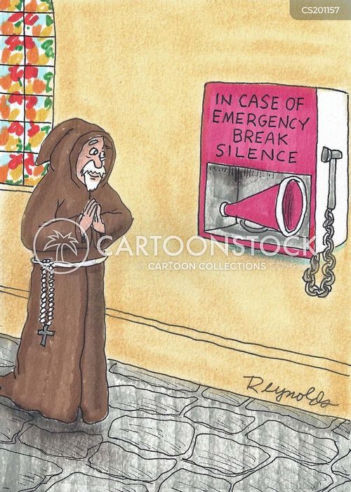 Vow Of Silence Cartoons and Comics - funny pictures from CartoonStock