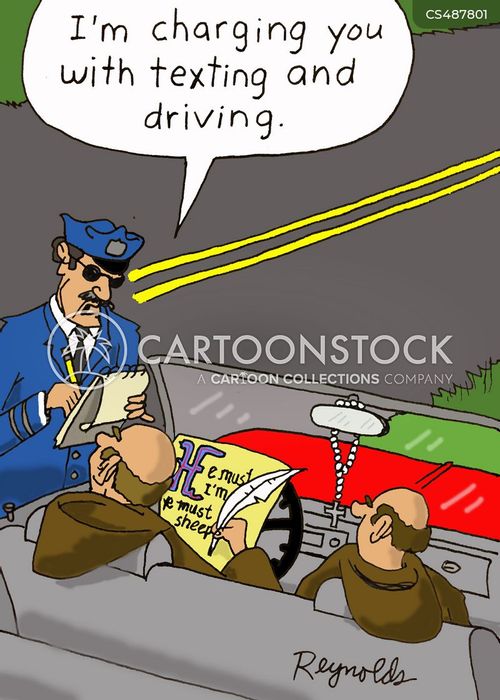 Distracted Driver Cartoons and Comics - funny pictures from CartoonStock
