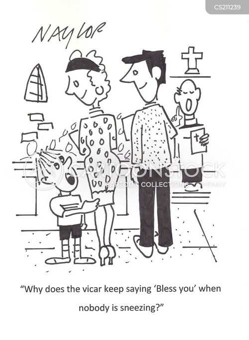 Priestly Blessing Cartoons and Comics - funny pictures from CartoonStock