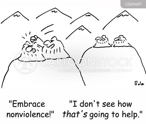 Non-violence Cartoons and Comics - funny pictures from CartoonStock