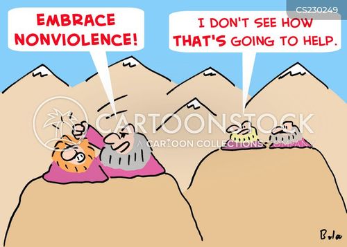 Non-violence Cartoons and Comics - funny pictures from CartoonStock