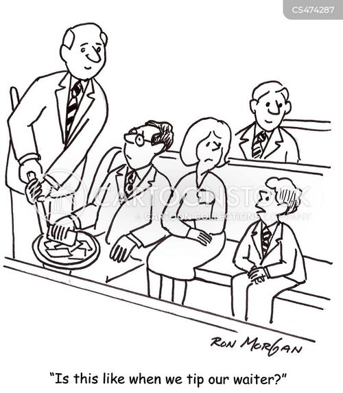 Church Donations Cartoons and Comics - funny pictures from CartoonStock