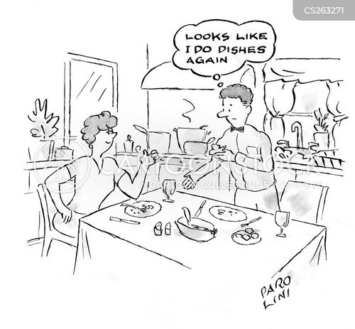 Dishes Piled Up Cartoons and Comics - funny pictures from CartoonStock
