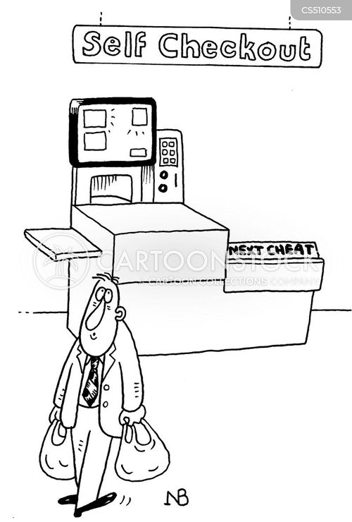 Self-checkout Cartoons and Comics - funny pictures from CartoonStock