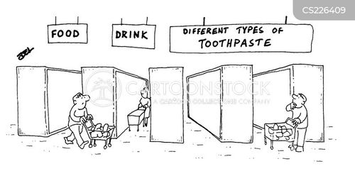 Supermarket Aisle Cartoons and Comics - funny pictures from CartoonStock