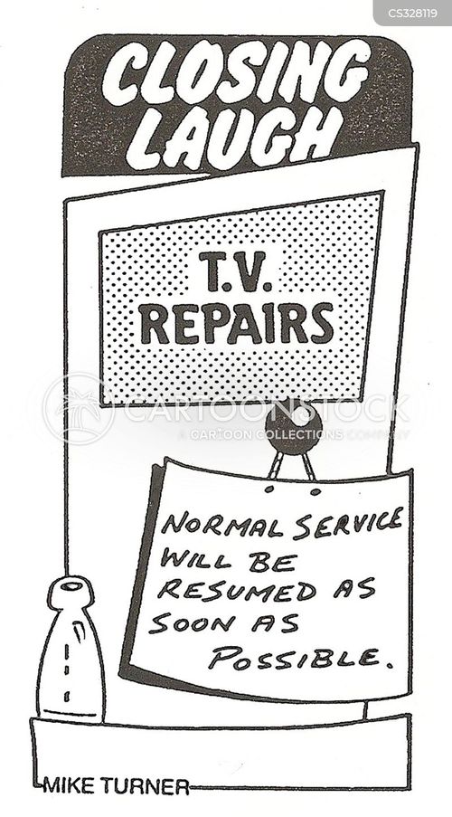 Television Repairs Cartoons and Comics - funny pictures from CartoonStock