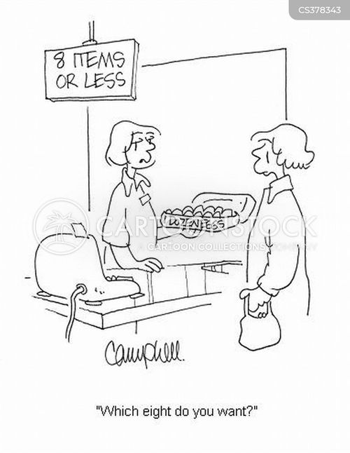 Speedy Checkout Cartoons and Comics - funny pictures from CartoonStock