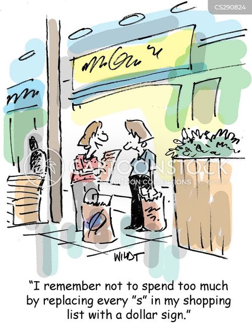 Shopping Costs Cartoons and Comics - funny pictures from CartoonStock