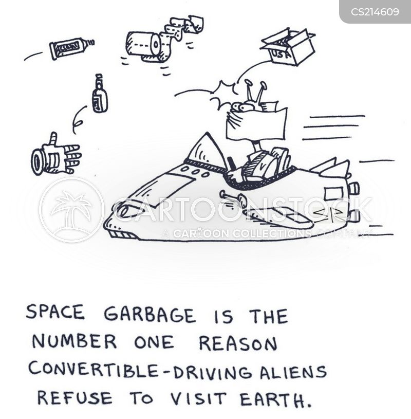 Space Garbage Cartoons and Comics - funny pictures from CartoonStock