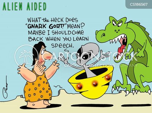 Alien Learning Cartoons and Comics - funny pictures from CartoonStock