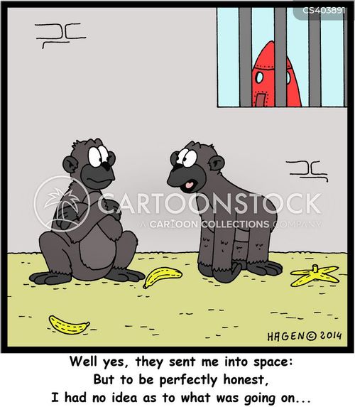 Space Monkey Cartoons and Comics - funny pictures from CartoonStock