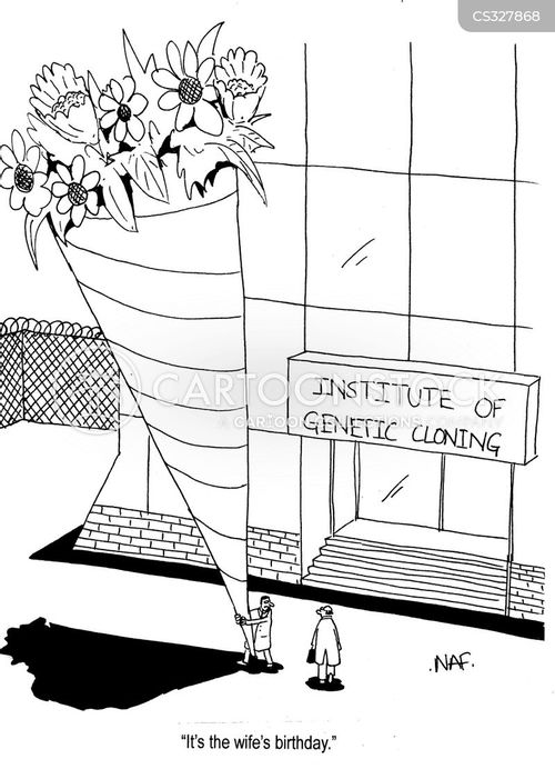Genetic Cloning Cartoons and Comics - funny pictures from CartoonStock