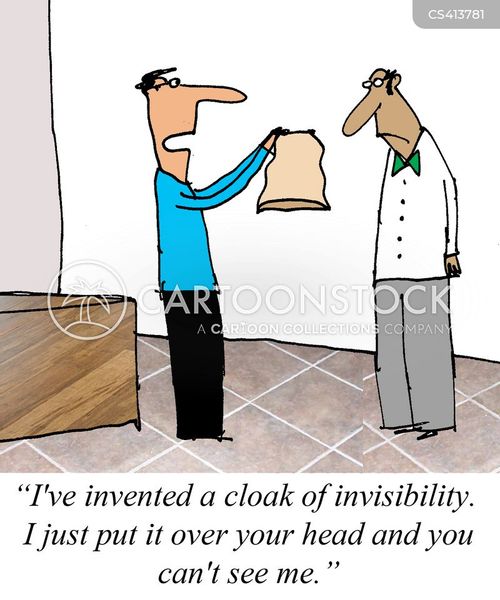 Invisibility Cloak Cartoons and Comics - funny pictures from CartoonStock