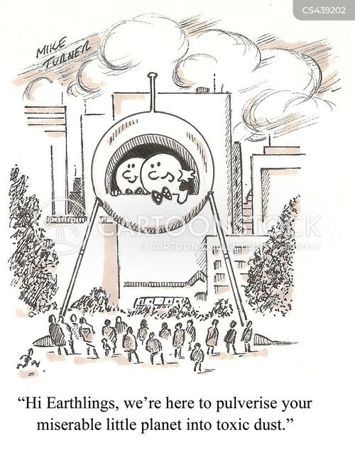 Alien Invasion Plot Cartoons and Comics - funny pictures from CartoonStock