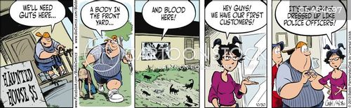 Haunted Hotels Cartoons and Comics - funny pictures from CartoonStock