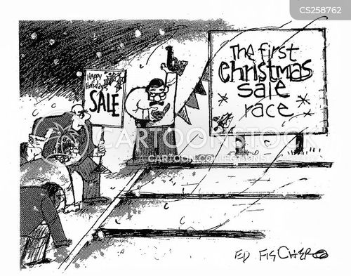 Holiday Sales Cartoons and Comics - funny pictures from CartoonStock