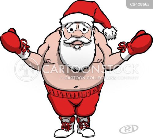 Santa With Muscles Cartoons and Comics - funny pictures from CartoonStock