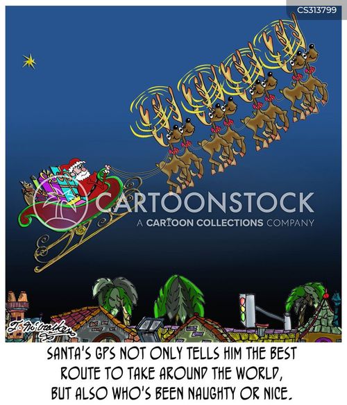 Santa Tracking Cartoons and Comics - funny pictures from CartoonStock