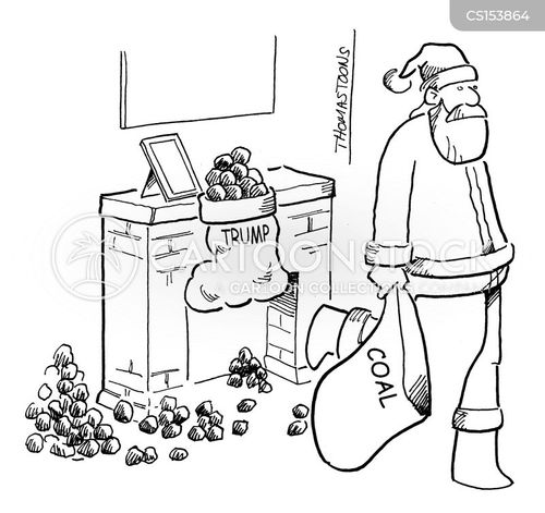 Coal In Stocking Cartoons and Comics - funny pictures from CartoonStock