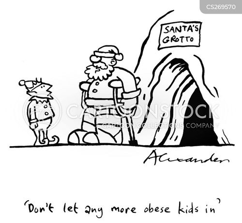 Santa's Grottos Cartoons and Comics - funny pictures from CartoonStock