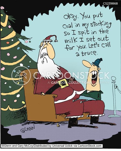Coal In Stocking Cartoons and Comics - funny pictures from CartoonStock