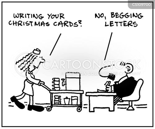 Begging Letters Cartoons and Comics - funny pictures from CartoonStock