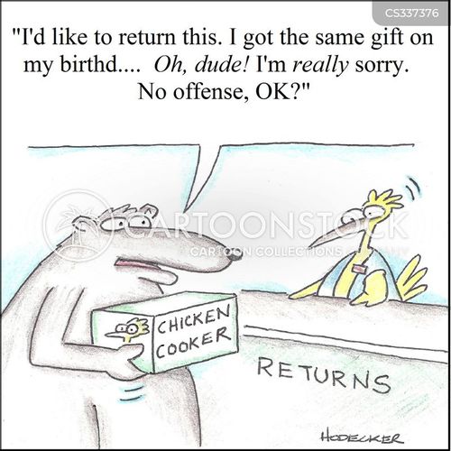 Returns Policies Cartoons and Comics - funny pictures from CartoonStock