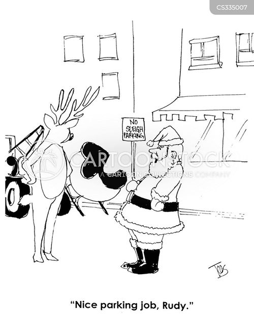Santa And Rudolph Cartoons and Comics - funny pictures from CartoonStock