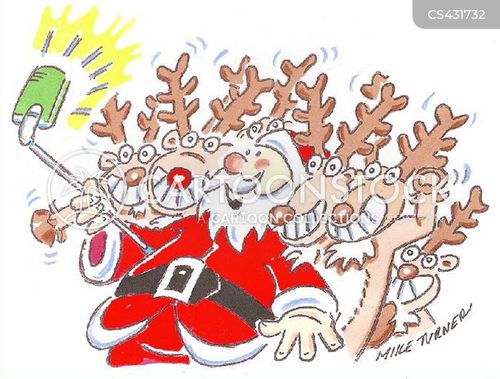 Santa Selfies Cartoons and Comics - funny pictures from CartoonStock