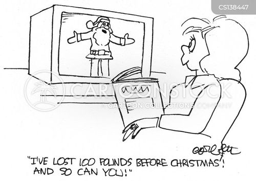 Santa On Tv Cartoons and Comics - funny pictures from CartoonStock