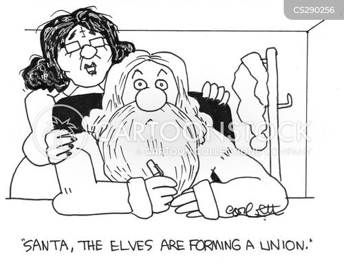 Christmas Strike Cartoons and Comics - funny pictures from CartoonStock