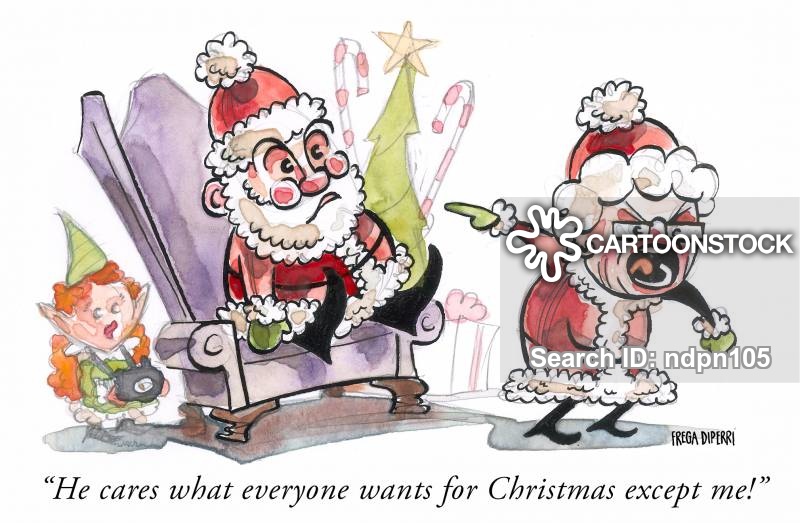 Visiting Santa Cartoons and Comics - funny pictures from CartoonStock