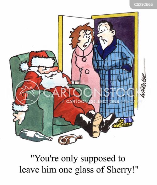 Drunk Santa Cartoons and Comics - funny pictures from CartoonStock