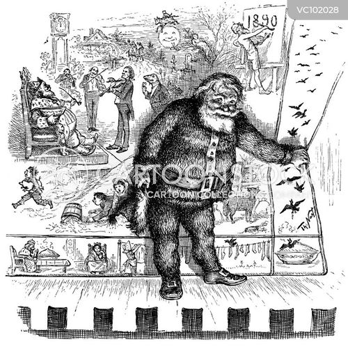 Kris Kringle Cartoons and Comics - funny pictures from CartoonStock