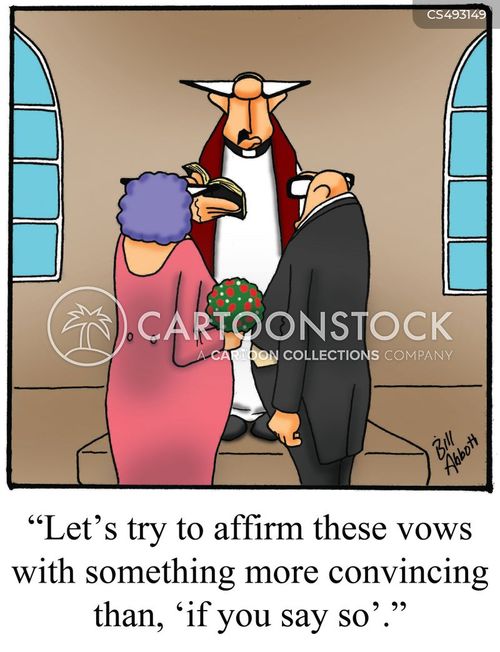 Commitment Ceremony Cartoons and Comics - funny pictures from CartoonStock