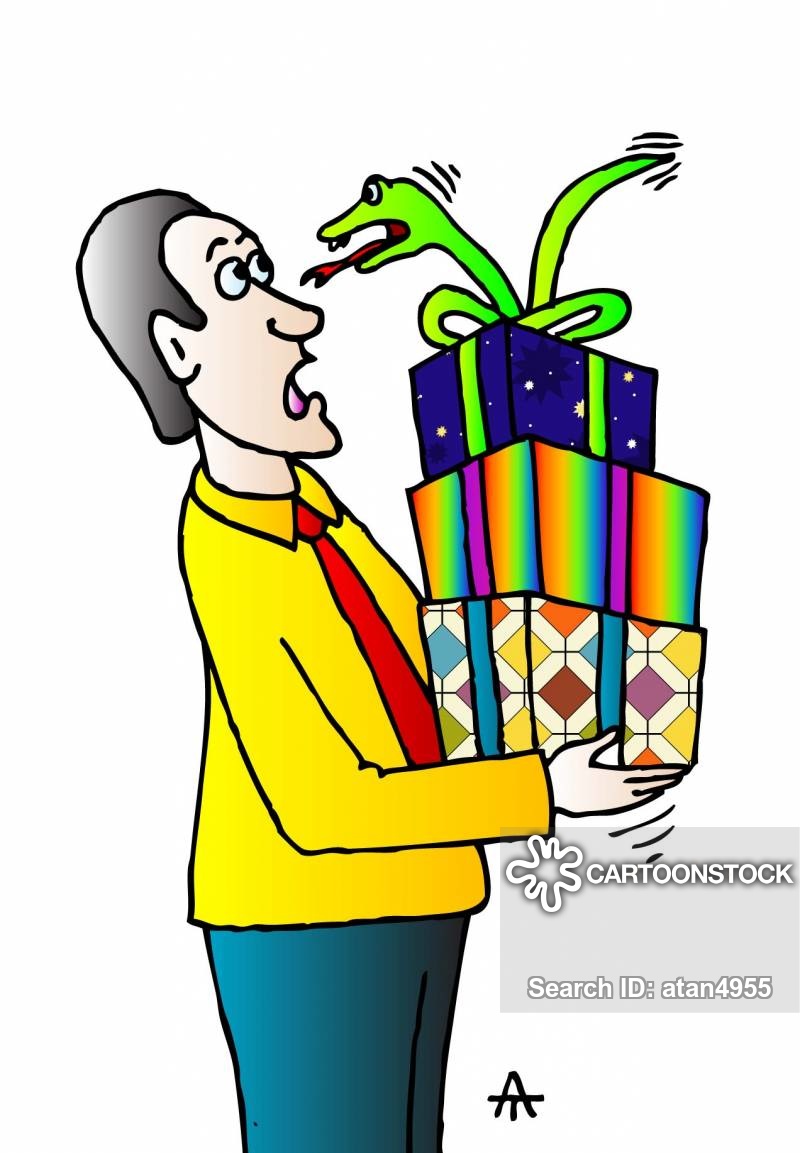 Gift Wrapping Cartoons and Comics - funny pictures from CartoonStock